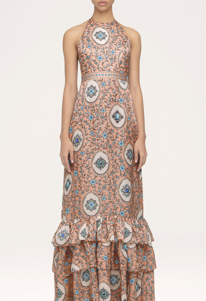 Magnolia Cofre Hand-Embroidered Maxi Dress | Agua by Agua Bendita ...